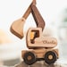 Toy Construction Loader. Personalized Cars. Kids Pretend Play. Wooden ...
