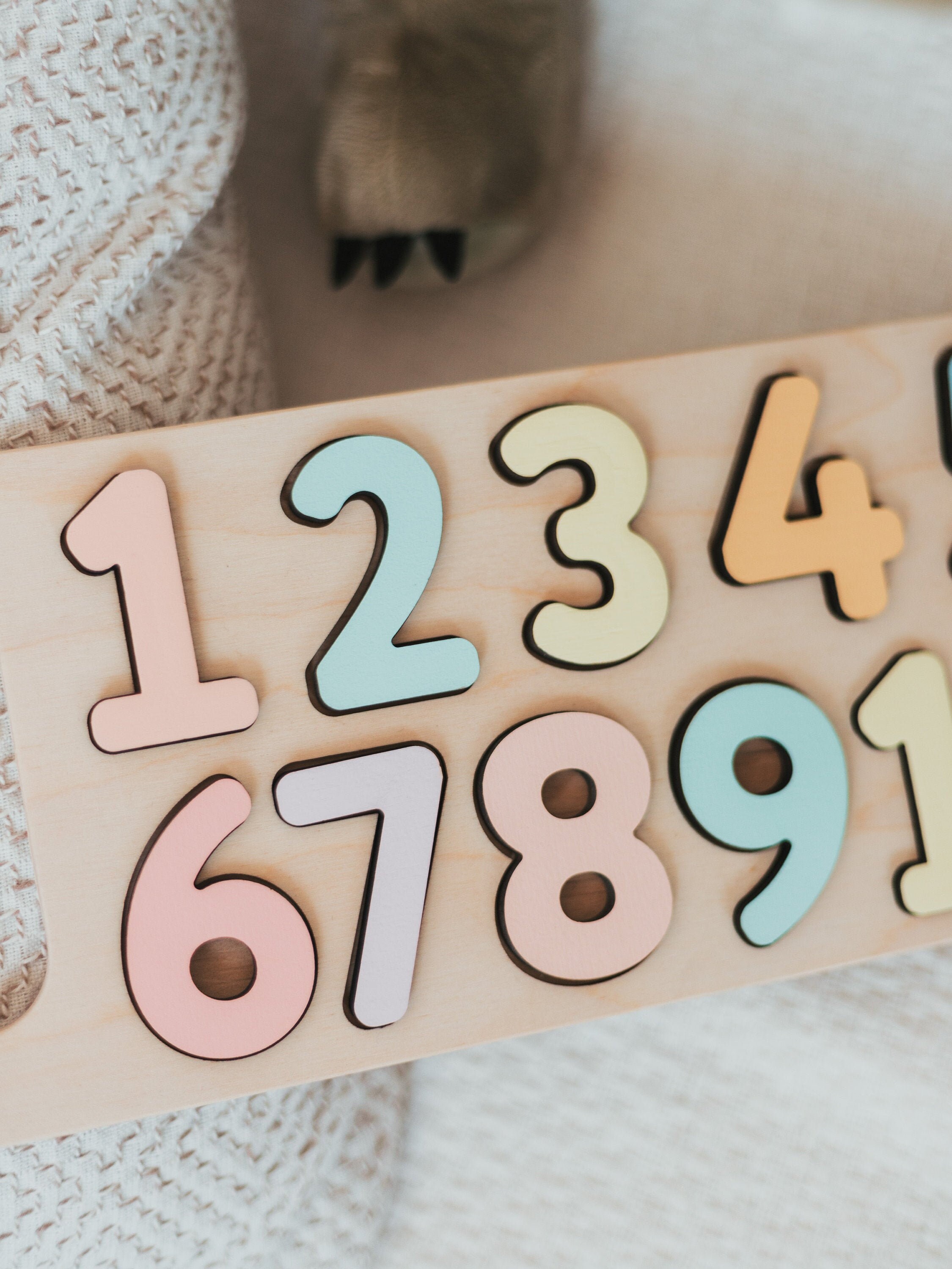 Pastel Rainbow Numbers Puzzle Christmas Gift for Girl | Etsy