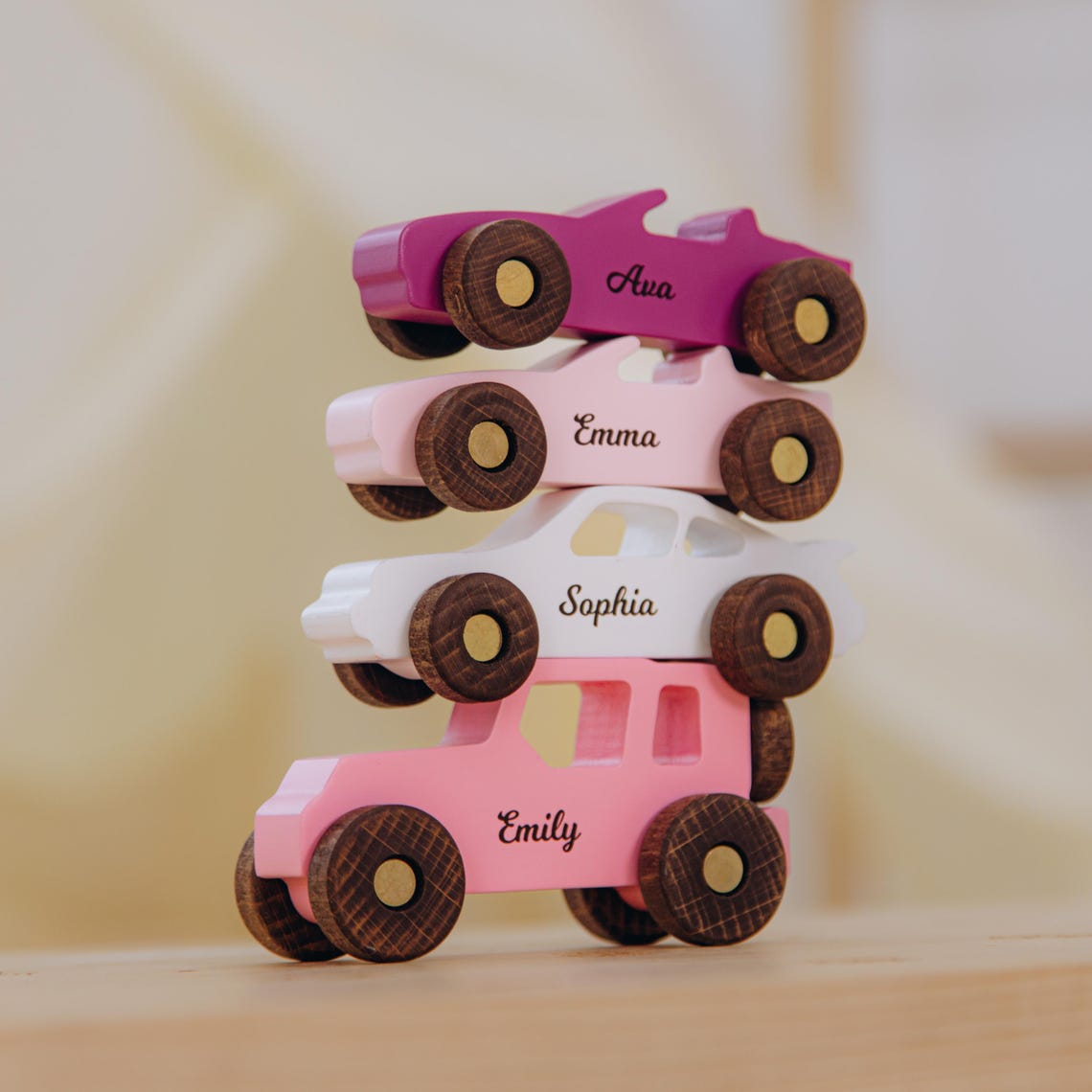 Personalized Wooden Toy Car for Toddlers Baby Shower Gift Eco-friendly ...