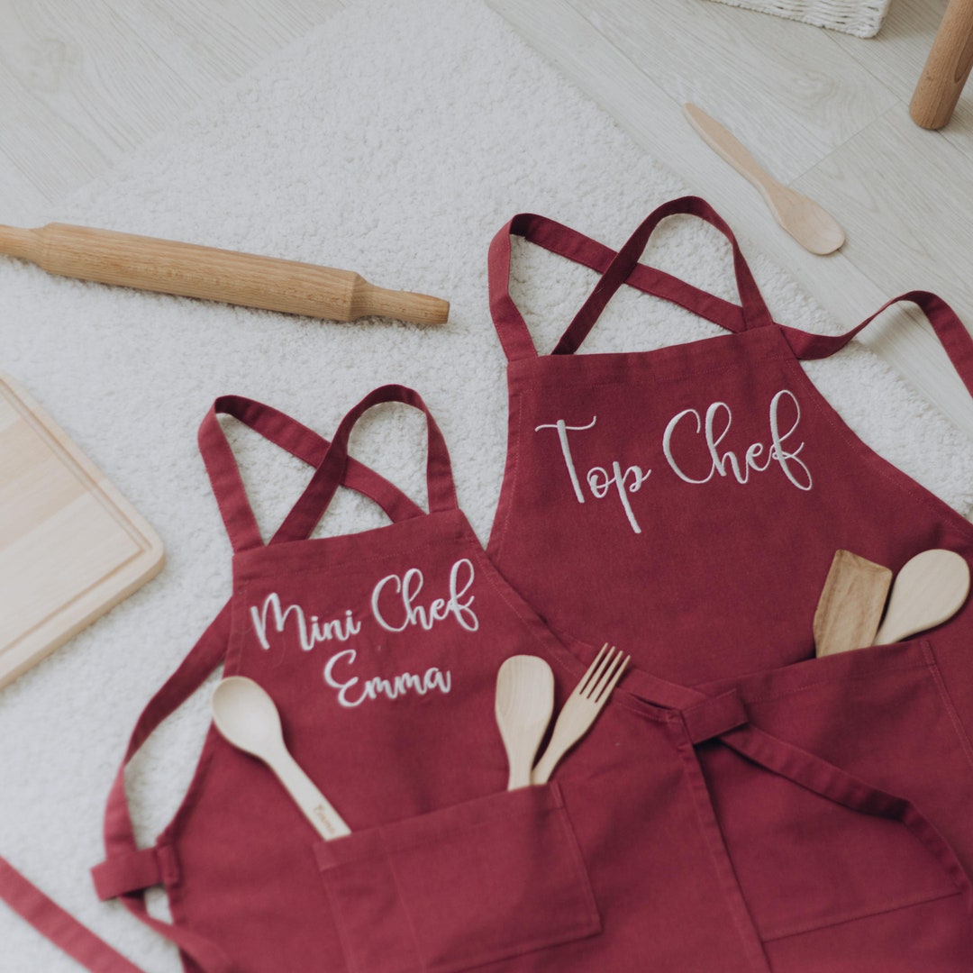Personalized Aprons for Kids & Adults. 5 Colors 4 Sizes. Name ...