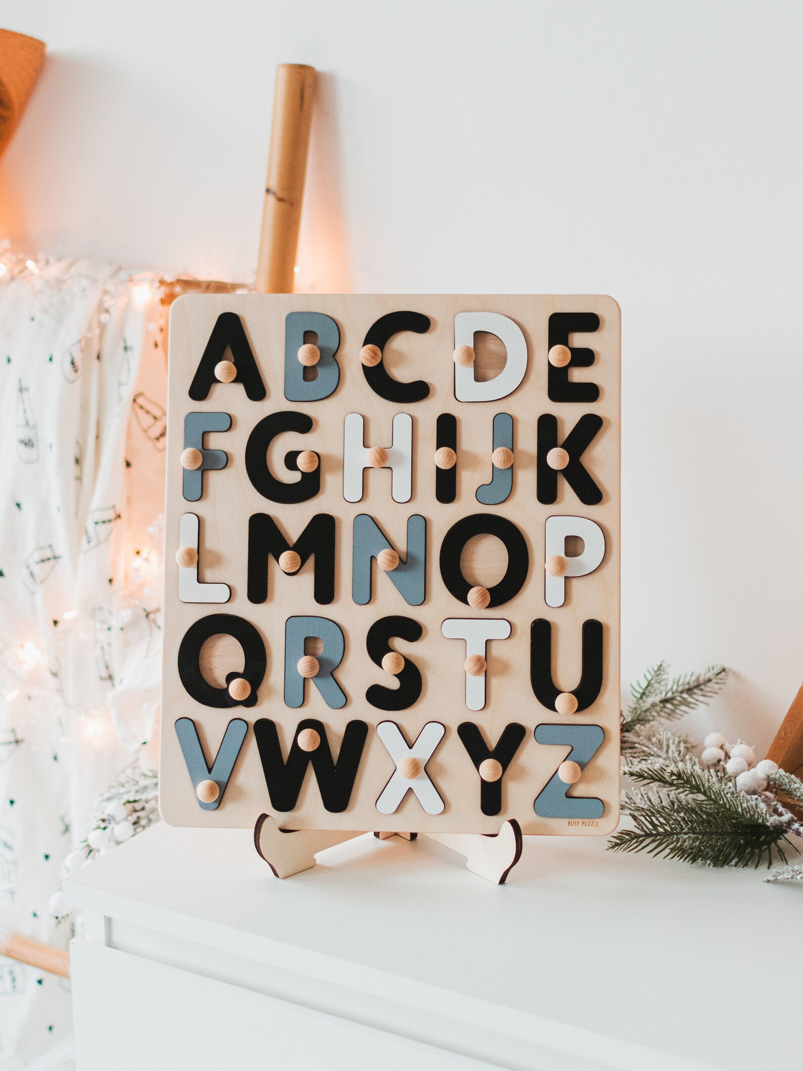 Black and White Alphabet Puzzle | Etsy