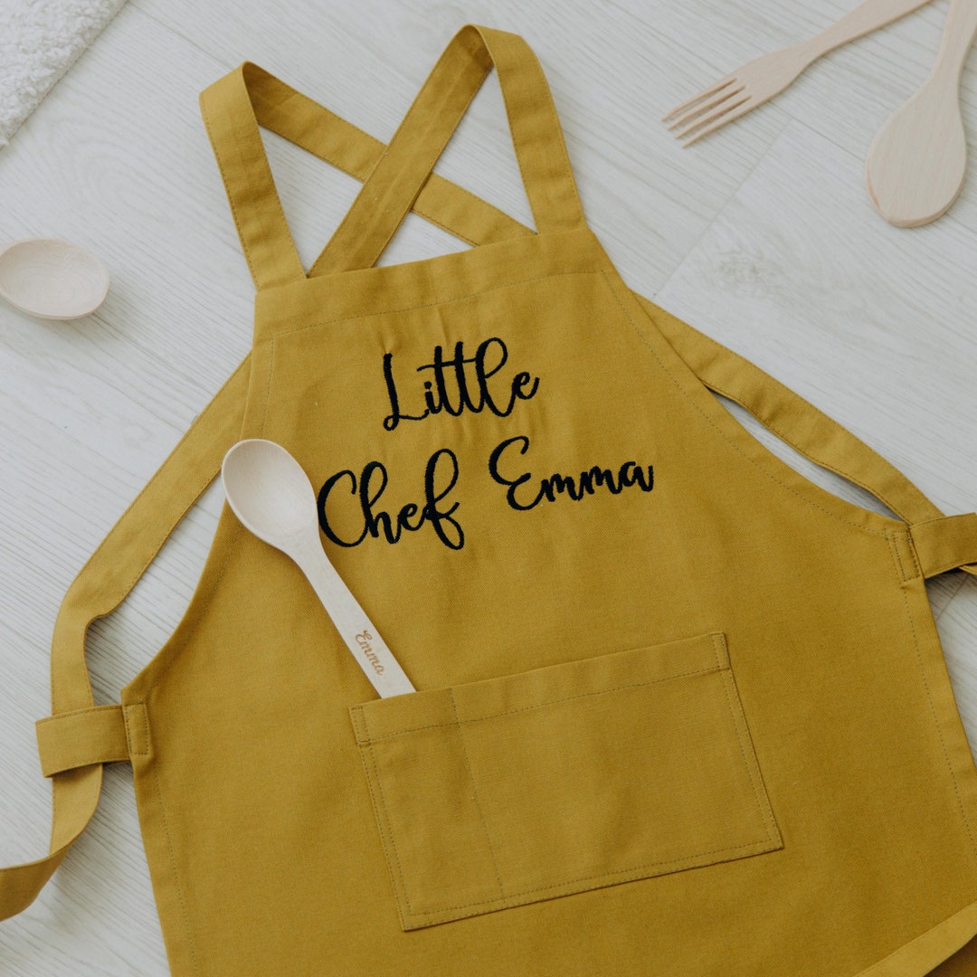 Personalized Matching Aprons Little Chef Aprons Custom Easter Gifts ...