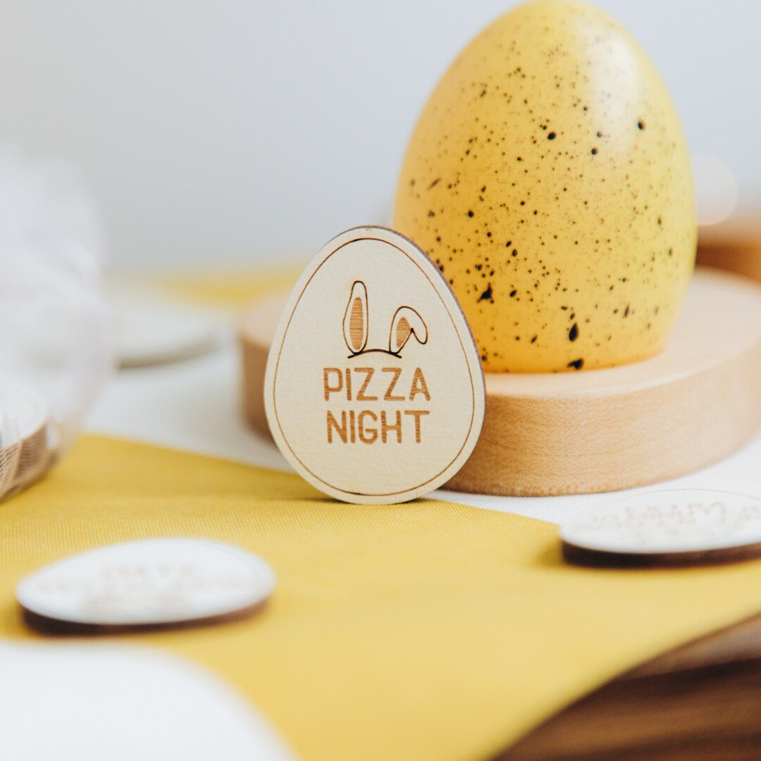 Set of 16 Easter Egg Tokens. Easter Hunting Game for Kids. Wooden ...