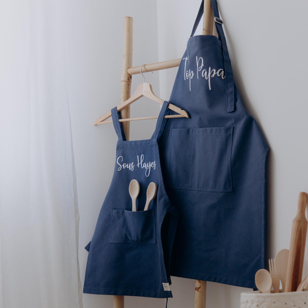 Custom Embroidered Family Aprons Personalized Matching Aprons Dad Son ...