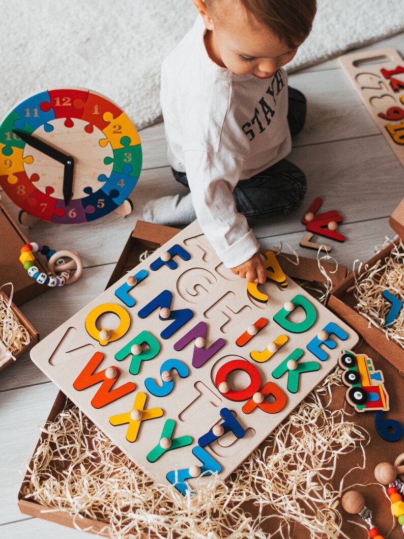Rainbow Alphabet Montessori Toy | Etsy