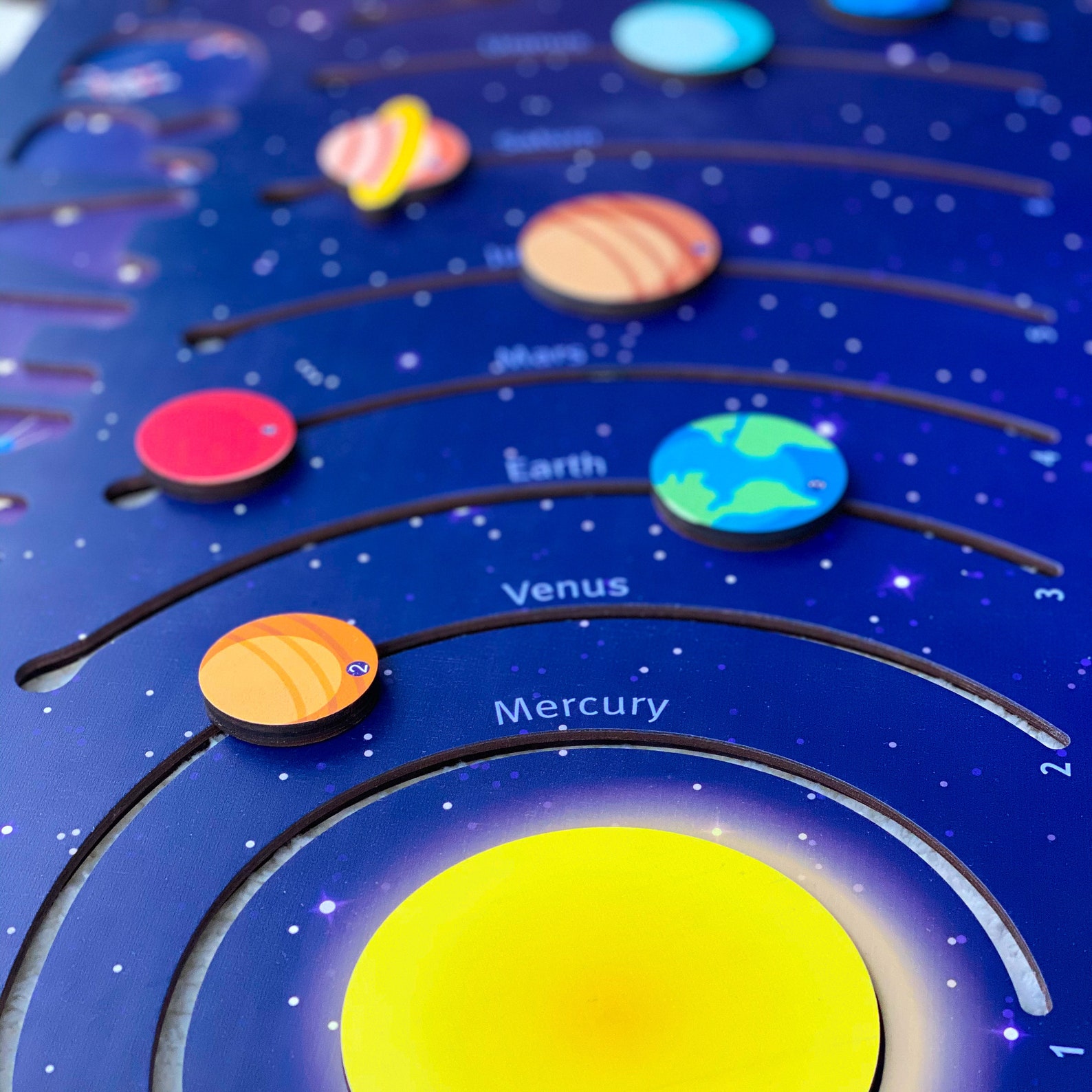 Name Puzzle With Planets of the Solar System Space Nursery - Etsy