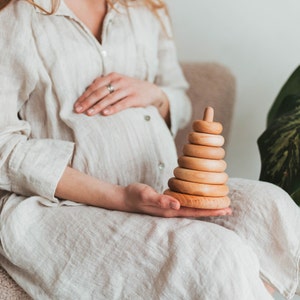 Wooden Stacking Pyramid - Circle Toy - Christmas Gifts for Toddlers - Etsy
