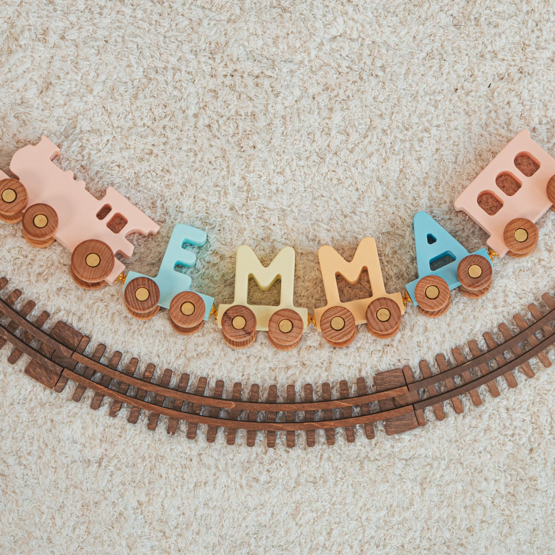 Personalized Trains for Kids Wagon Letter Train With Magnets Baptism ...