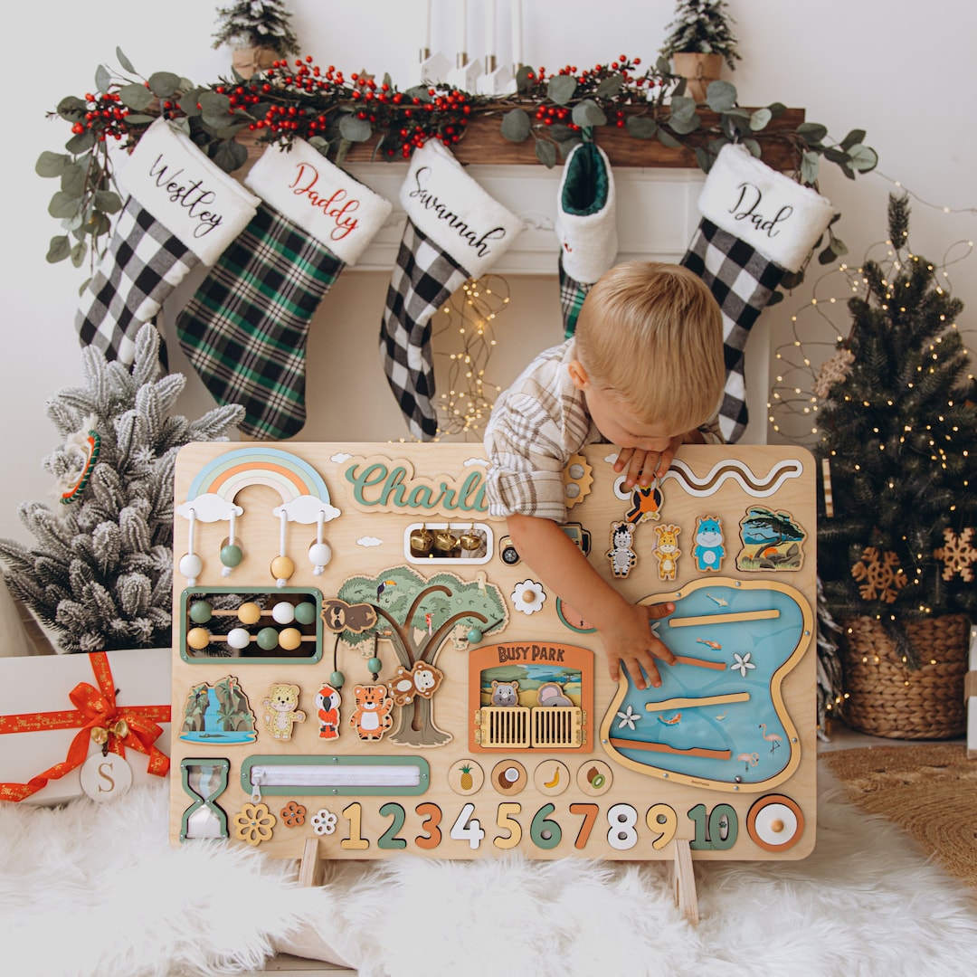 Busy Board Personalized Toddler Activity Board Montessori Board - Etsy