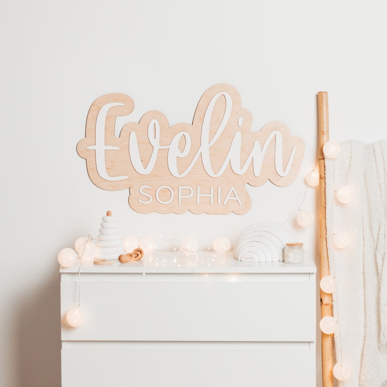 Nursery Name Sign Wooden Baby Name Sign Custom Name Sign - Etsy