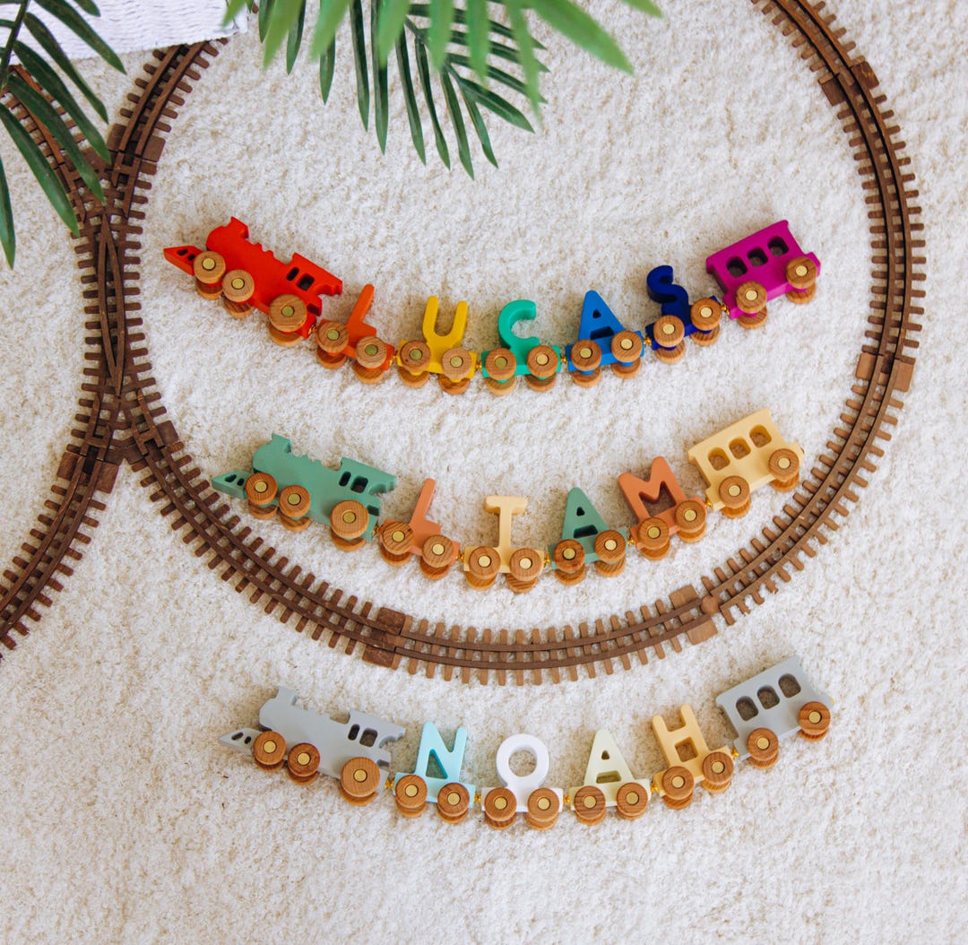 Custom Color Name Magnetic Train Set Build Your Own Train Baby Shower ...