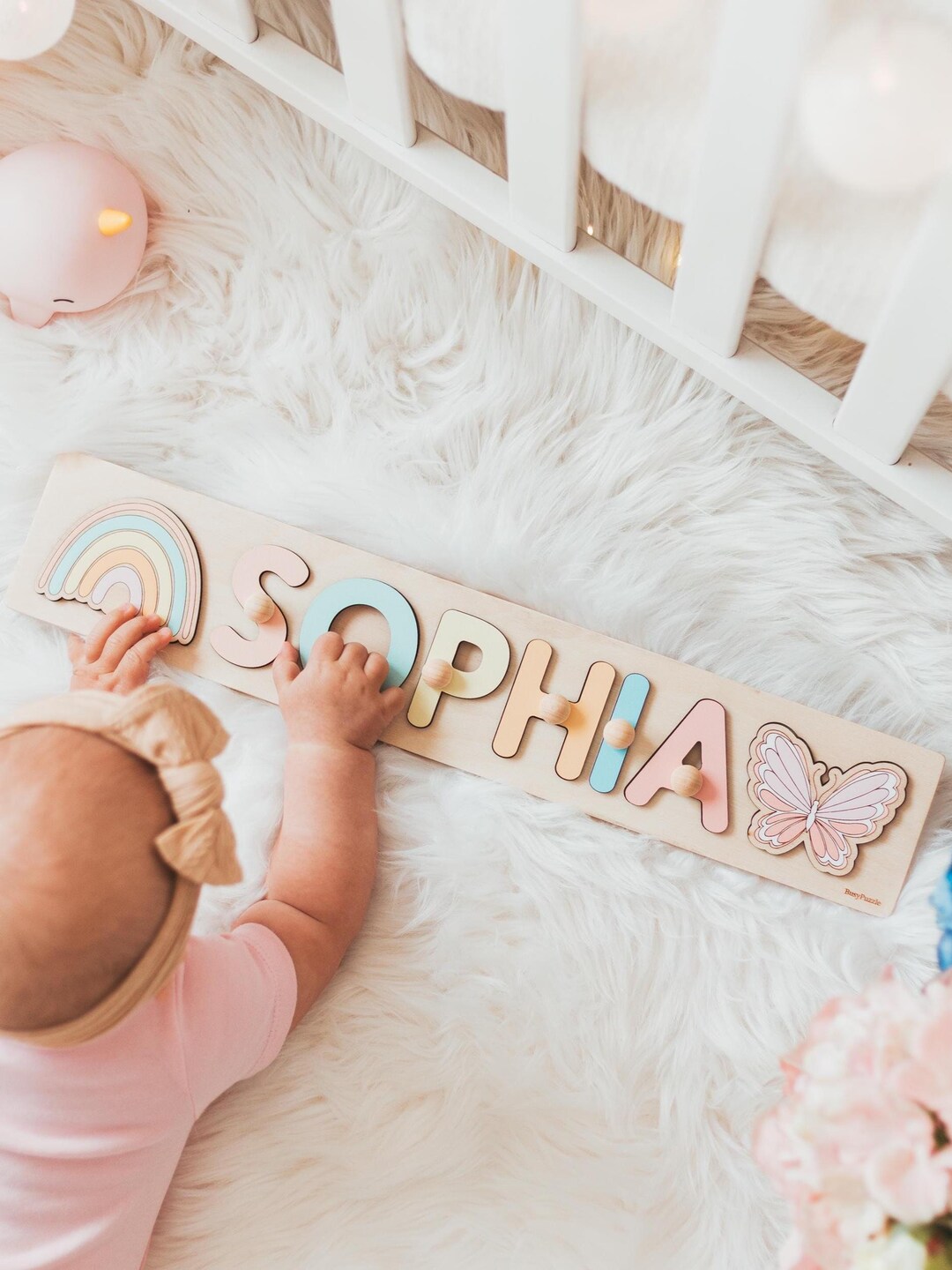 Personalized Name Puzzle With Pegs New Christmas Gifts for Kids - Etsy