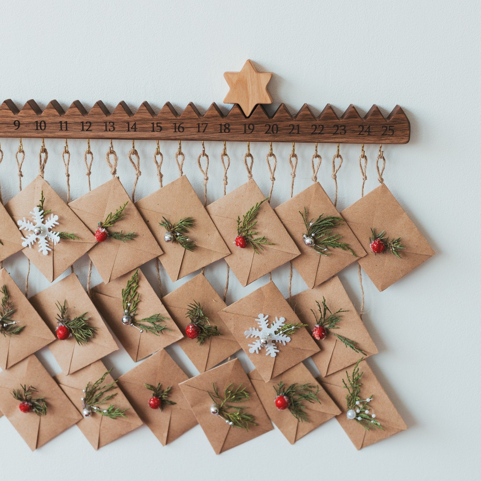 Handmade Advent Calendar for Kids, Wooden Christmas Ornaments ...
