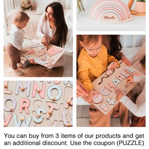 Pink Pastel Wooden Alphabet Puzzle - Etsy