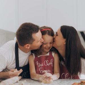 Custom Embroidered Family Aprons Personalized Matching Aprons Dad Son ...