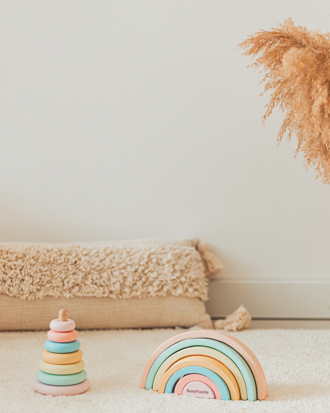 Baby Girl Nursery Decor Pastel Pink Rainbow Wooden Rainbow | Etsy