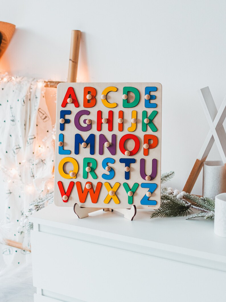 Rainbow Alphabet Montessori Toy | Etsy