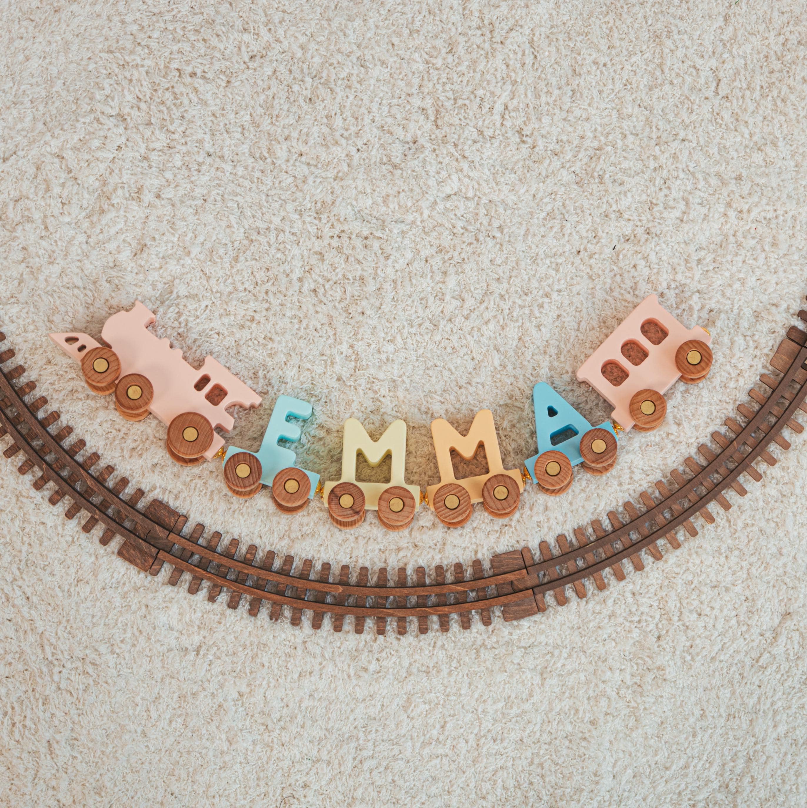 Name Letter Train With Railway. Personalized Train. Colored Train With ...