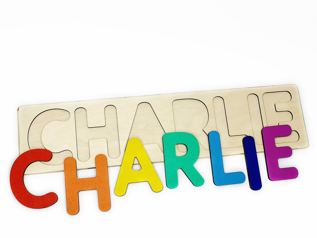 Name Busy Puzzle Boho Nursery Decor Easter Toddler Wooden Puzzles Name ...