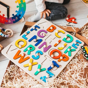 Rainbow Alphabet Montessori Toy | Etsy