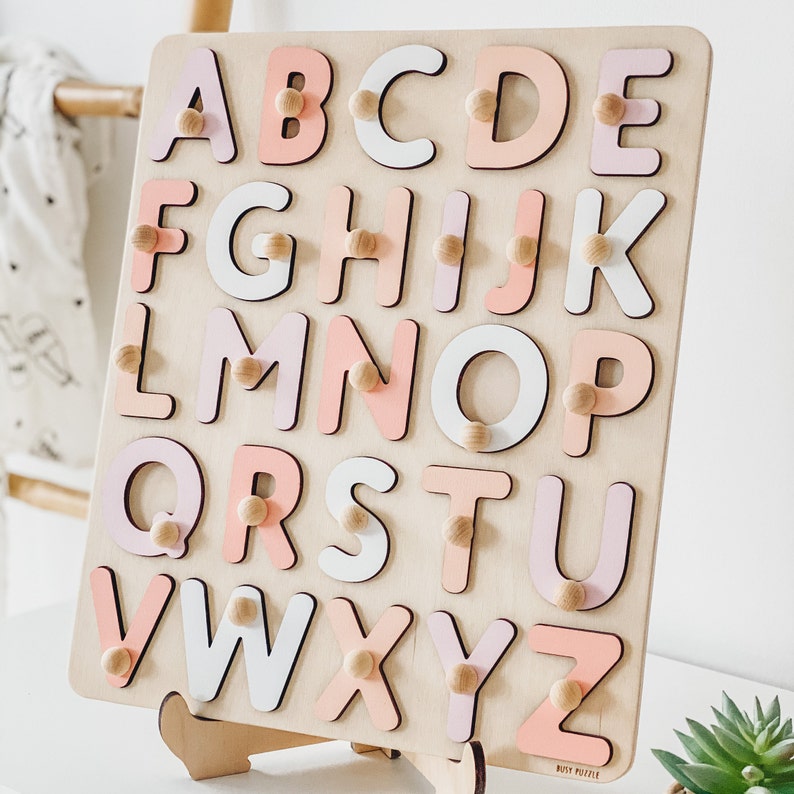 Wooden Alphabet Puzzle - Etsy