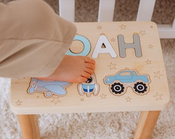 Childrens step stool with name store