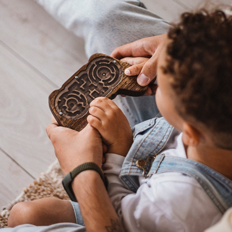 Wooden Labyrinth Handmade Joystick Toy Fidget Toy Maze - Etsy