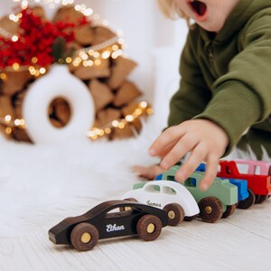 Wooden Name Cars, Personalized Jeep for Baby, Mini Toy Car, Sensory ...