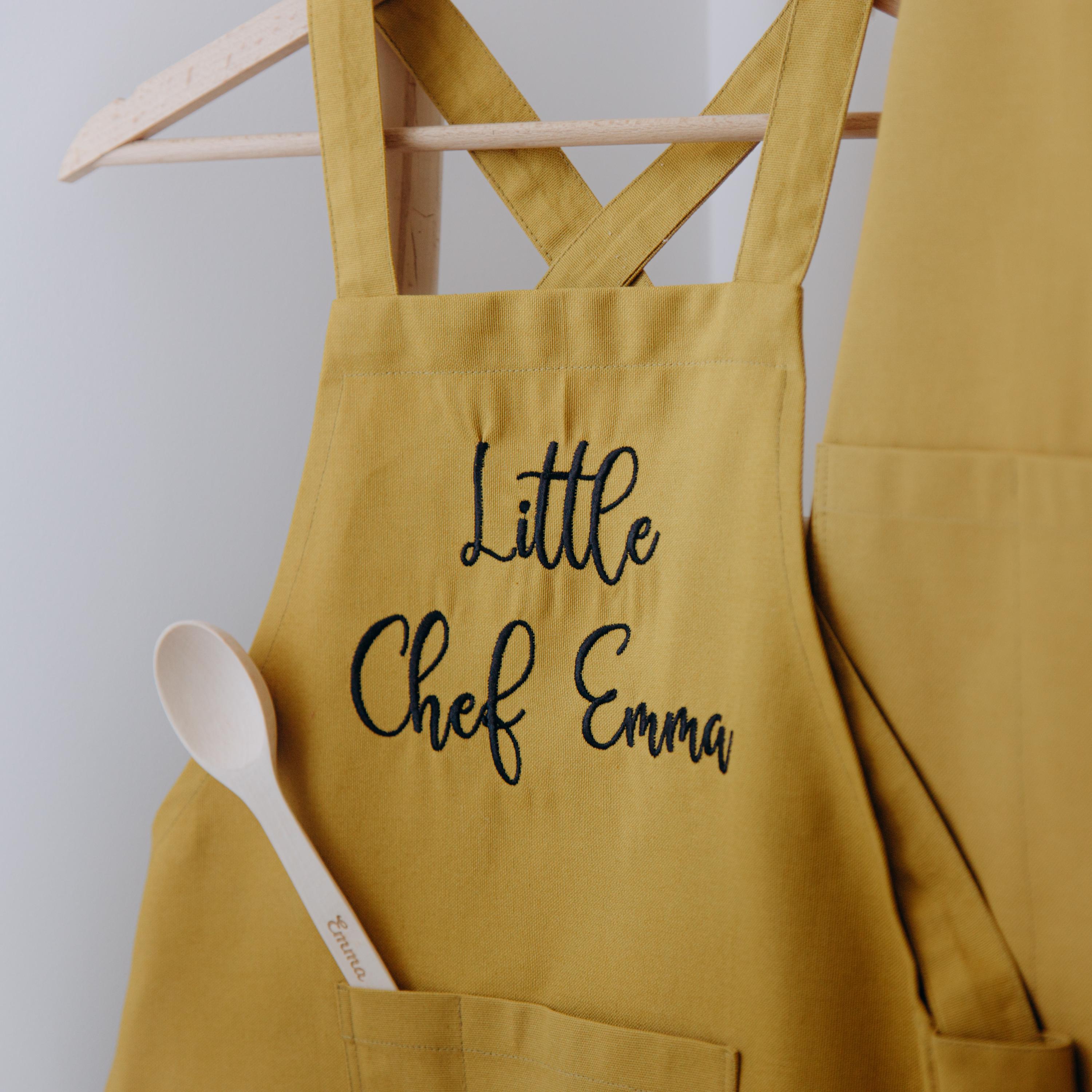 Personalized Aprons for Kids & Adults. 5 Colors 4 Sizes. Name ...