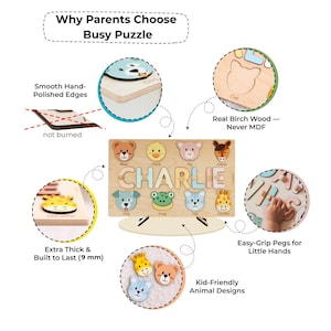 Animal Name Puzzle by Busy Puzzle | 1st Birthday, Baby Shower, Easter ...