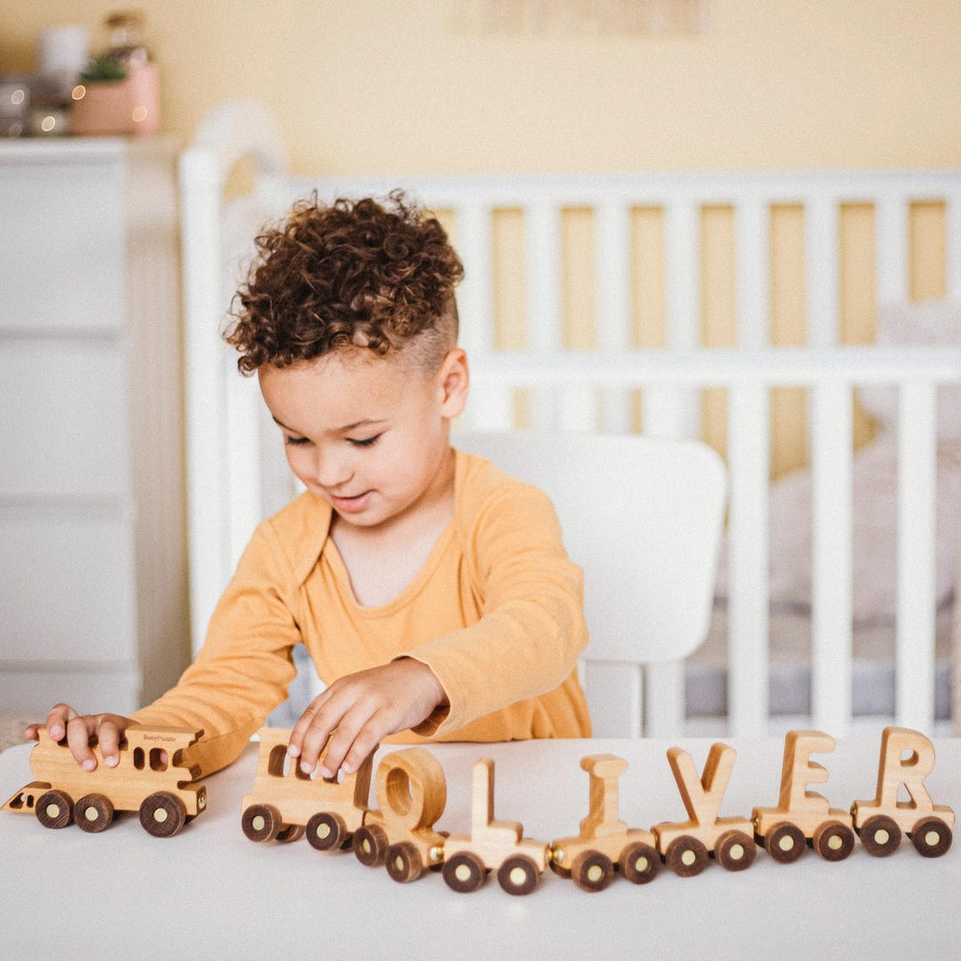 Custom Wooden Train With Name. Toy Train With Magnets. Toy for Toddlers ...