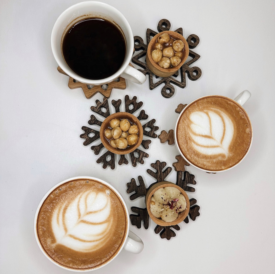 Wooden Coaster Set, Holiday Gifts, Christmas Ornaments, Coasters for ...