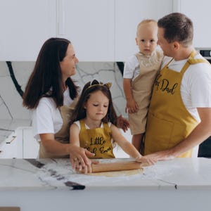 Custom Embroidered Family Aprons Personalized Matching Aprons Dad Son ...