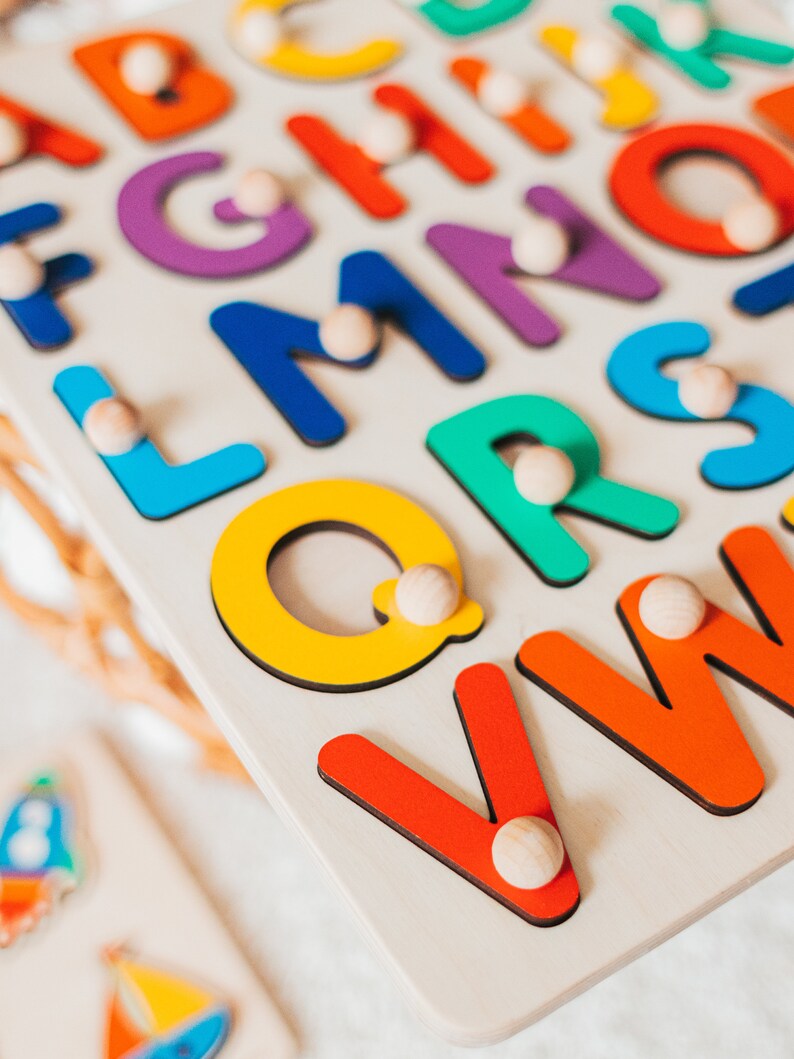 Rainbow Alphabet Montessori Toy | Etsy