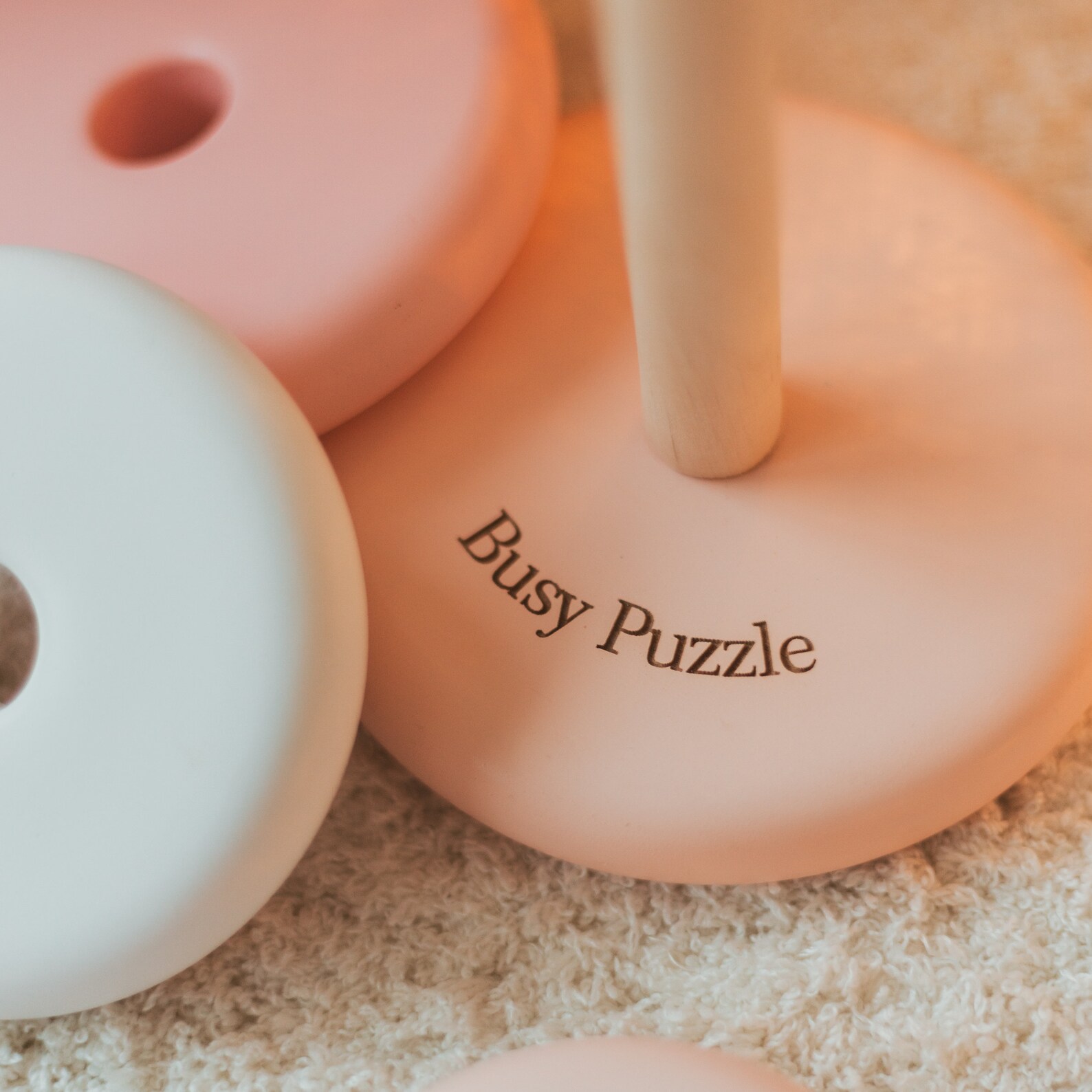 Montessori Toys 2 Years Old Girl Wooden Stacking Rings | Etsy