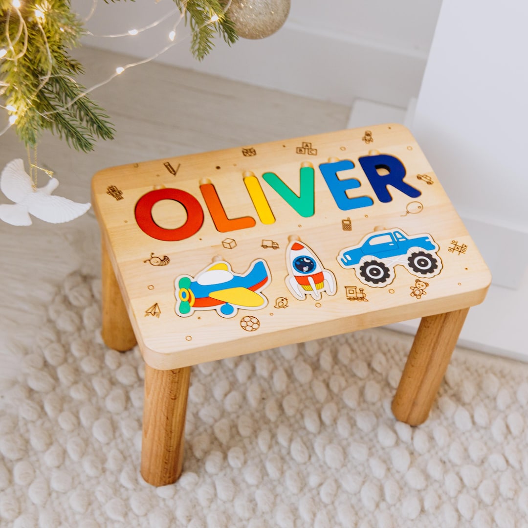 Wooden Name Step Stool. Toddler Stool Personalized. Birthday Gifts for ...