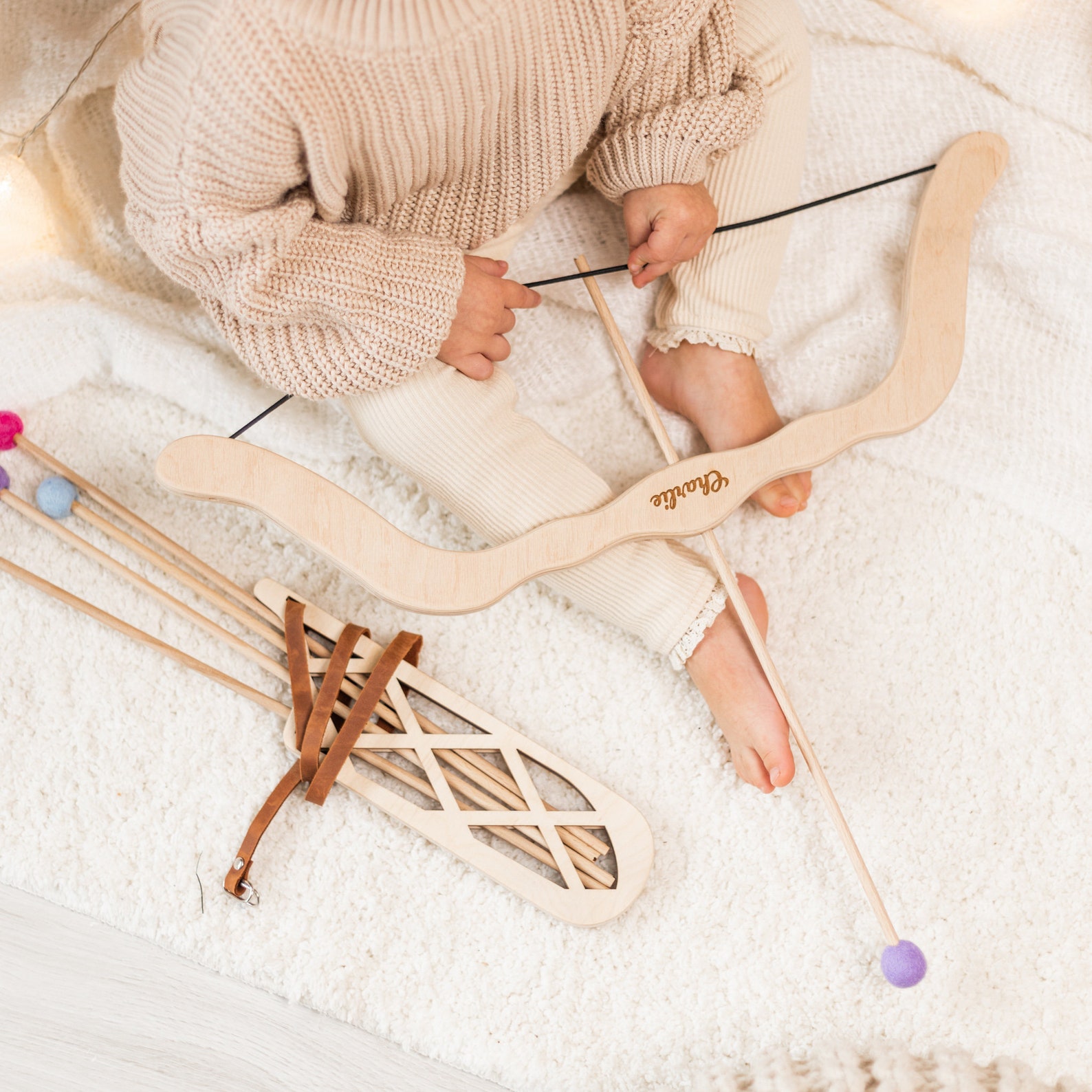 Personalized Wooden Bow and Arrow Christmas Gift for Boy and - Etsy