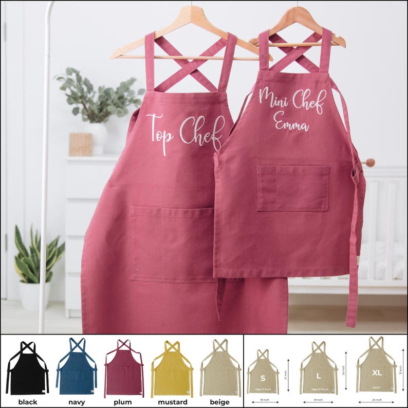 Personalized Aprons for the Whole Family. Mothers Day Gift for Mom ...
