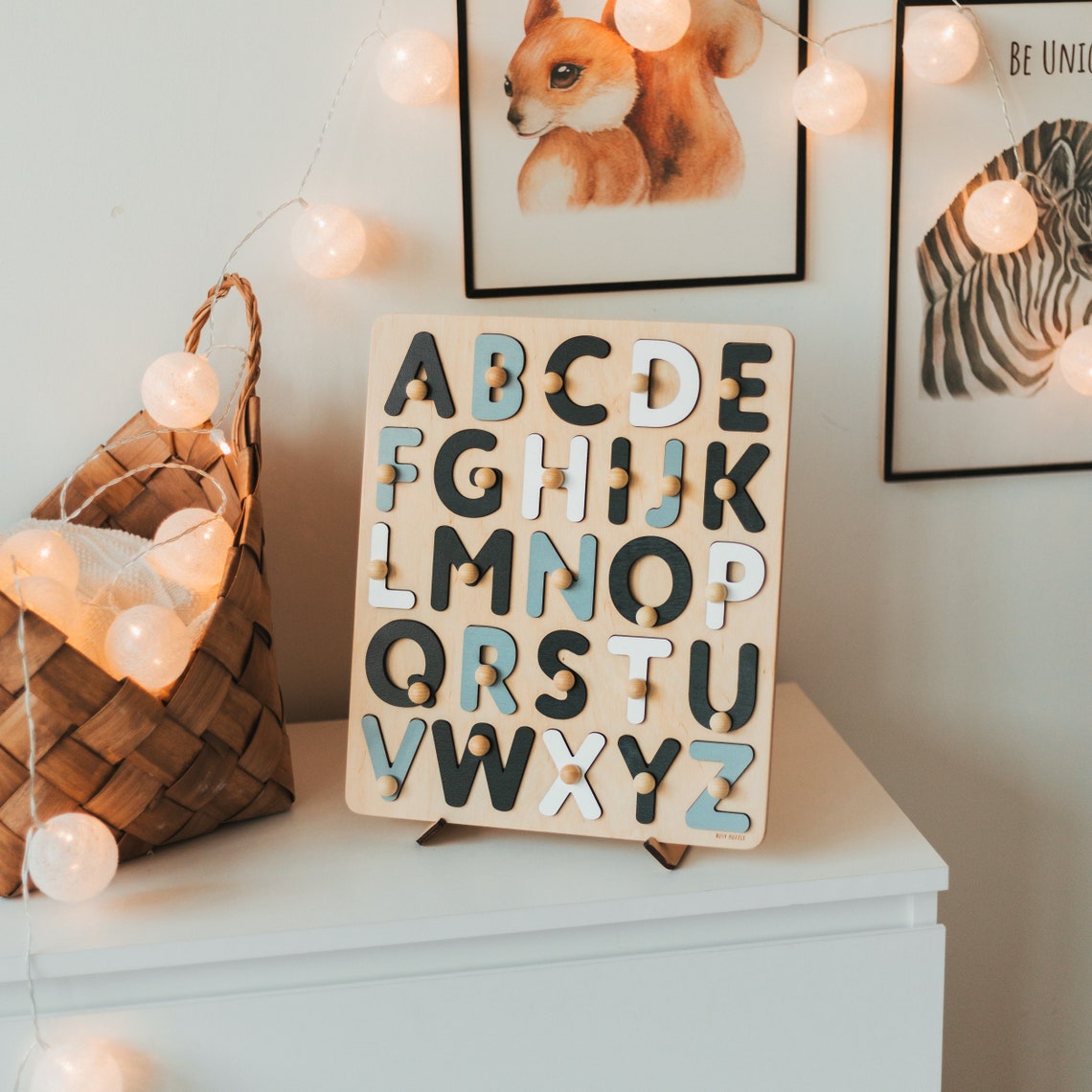 Alphabet Puzzle ABC Puzzle Montessori Board Educational - Etsy