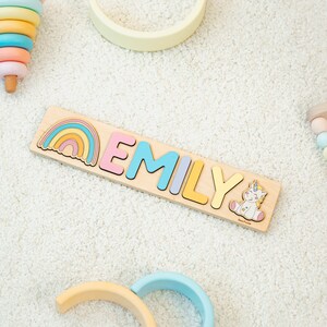 Rainbow Puzzle for Kids, Personalized Toy Gifts, Puzzle Piece Names ...