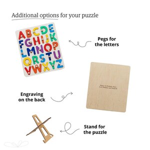 Wooden Rainbow Alphabet Puzzle for Boy and Girl - Etsy