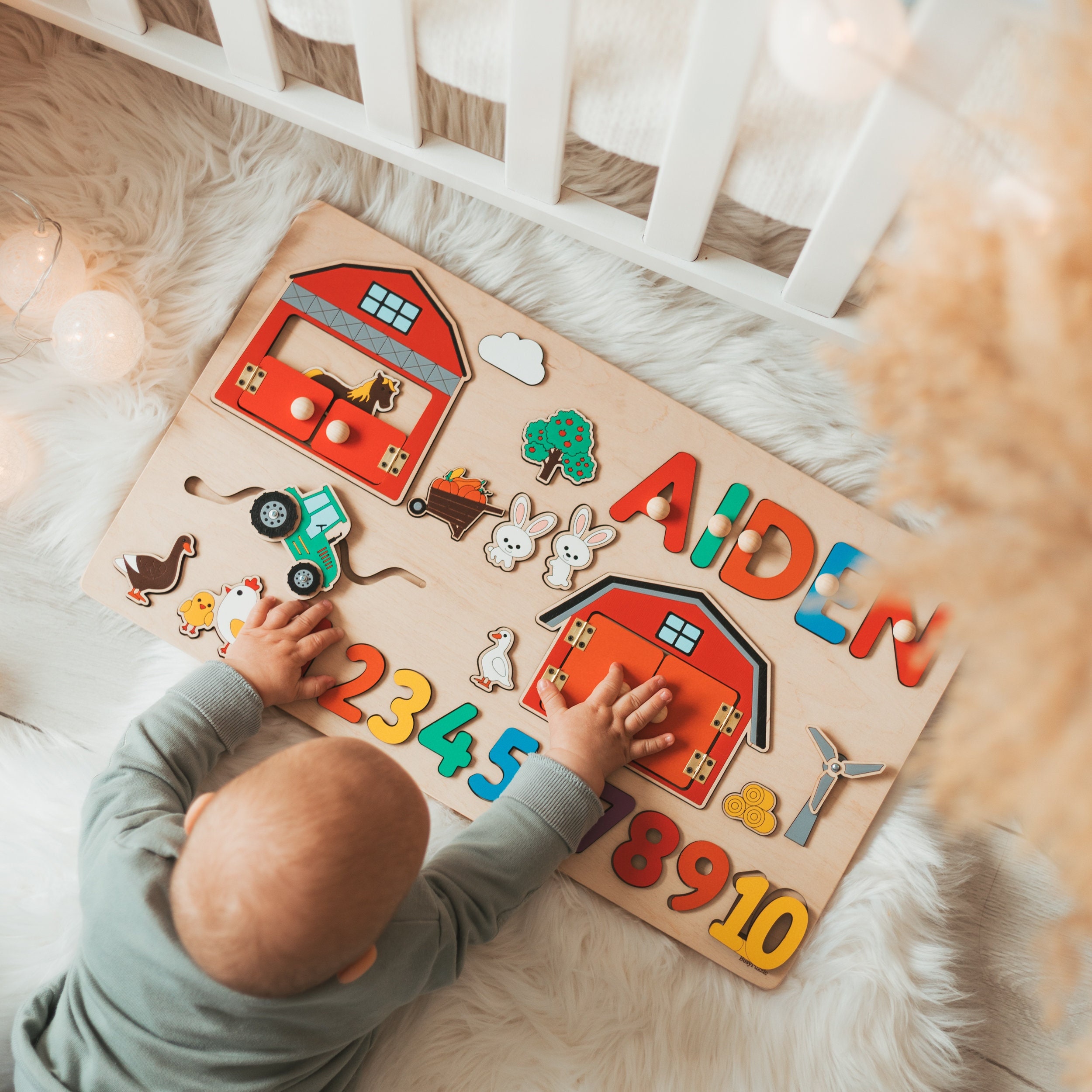 Toys & Games Games & Puzzles Baby Shower Gift Personalized Puzzle Busy ...