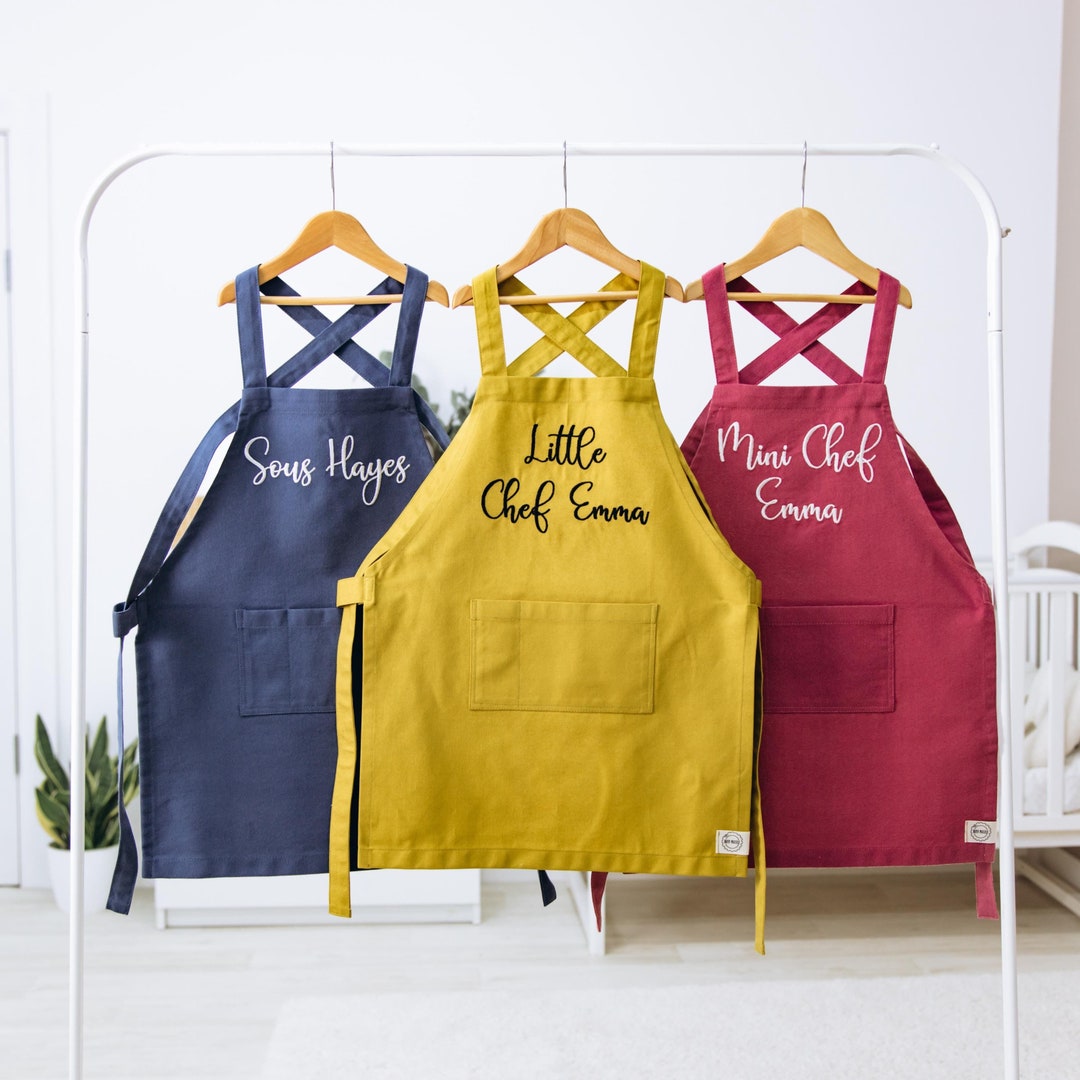 Custom Embroidered Toddler Aprons Personalized Aprons Cooking Apron ...