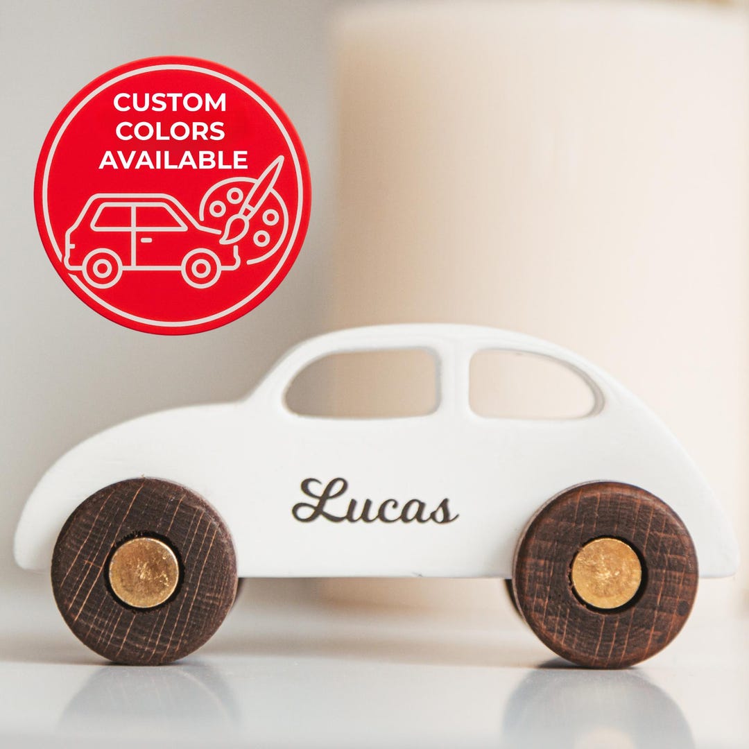 Personalized Car Toy, Baby Boy Gift, Pretend Play, First Birthday ...
