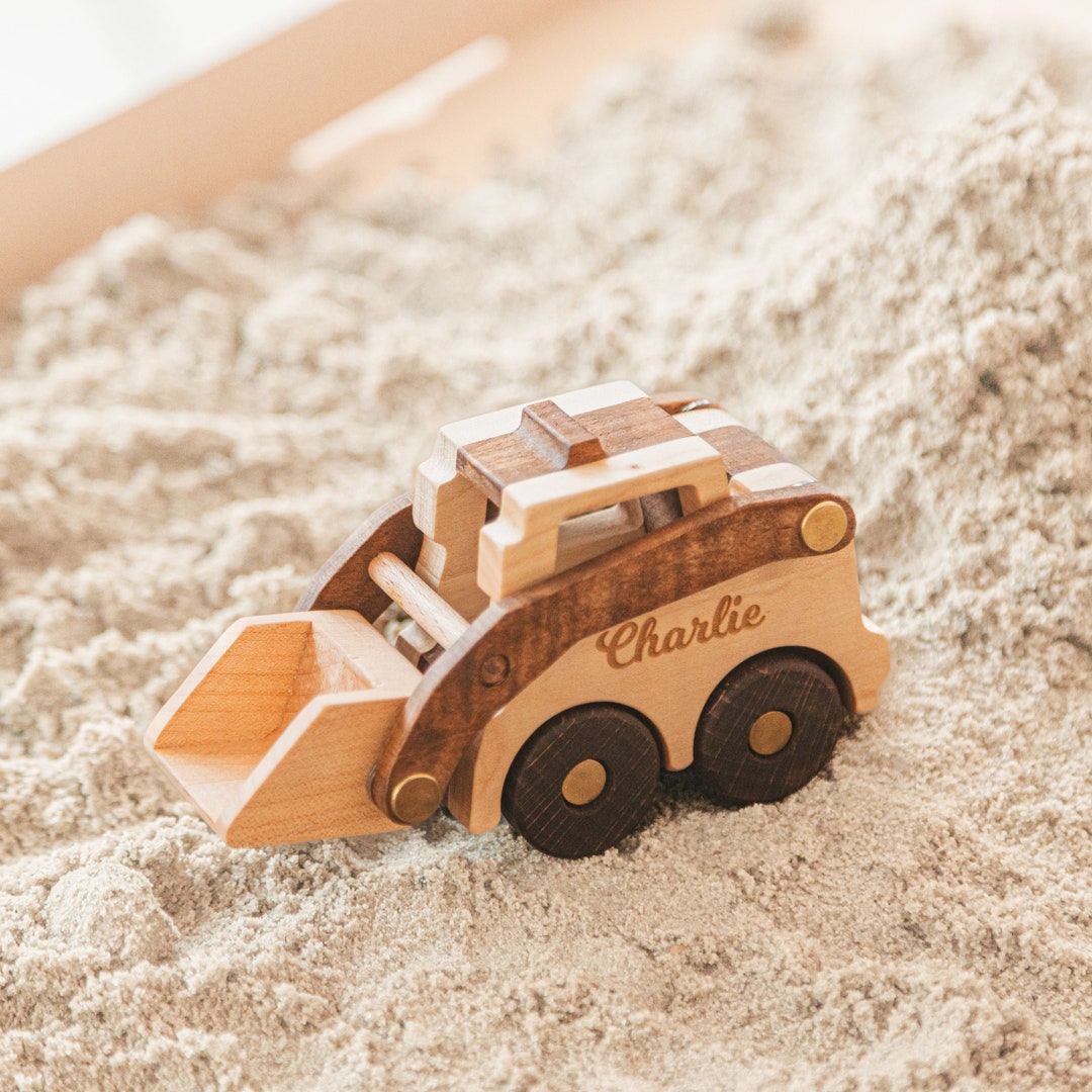 Toy Construction Loader. Personalized Cars. Kids Pretend Play. Wooden ...