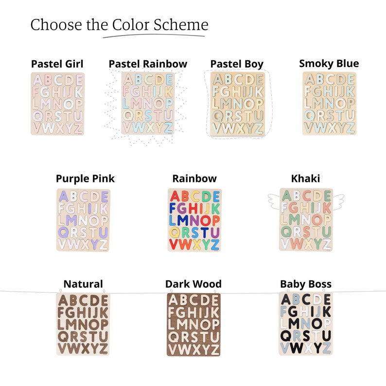 Pink Pastel Wooden Alphabet Puzzle - Etsy