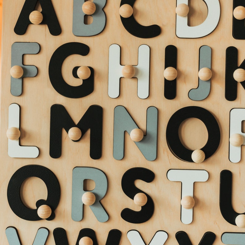 Alphabet Puzzle ABC Puzzle Montessori Board Educational - Etsy