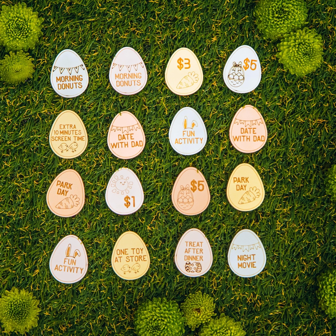 Set of Easter Reward Tokens for Kids Easter Activity for Toddlers Kids ...