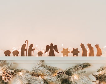Wooden Advent Calendar Christmas Gift Nativity Set | Etsy