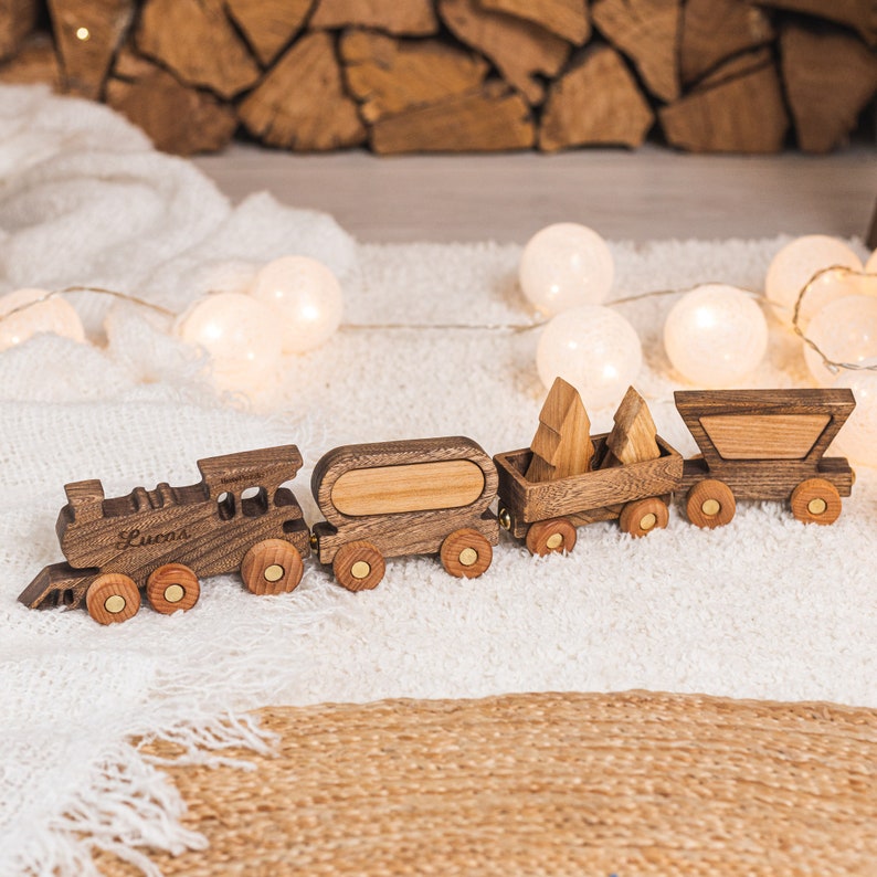 Personalized Train Name With Magnets Christmas Gift Toddler - Etsy